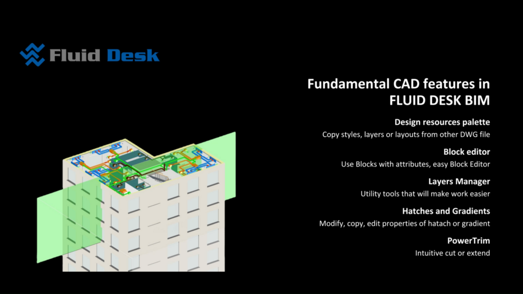 FUNDAMENTAL CAD FEATURES IN FLUID DESK BIM – FLUID DESK :: Help materials